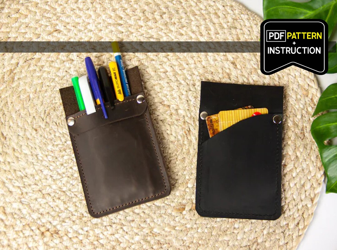 Pen Holder Pattern, Pen Holder Pdf, Leather Pen Holder Pdf, Leather Pen ...