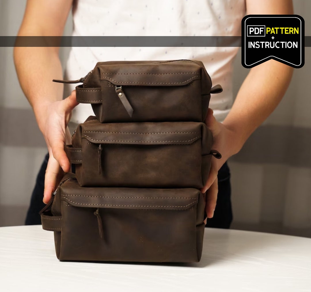 Doop Kit Leather Pattern, Doop Kit Leather Pdf, Cosmetic Bag Pattern ...