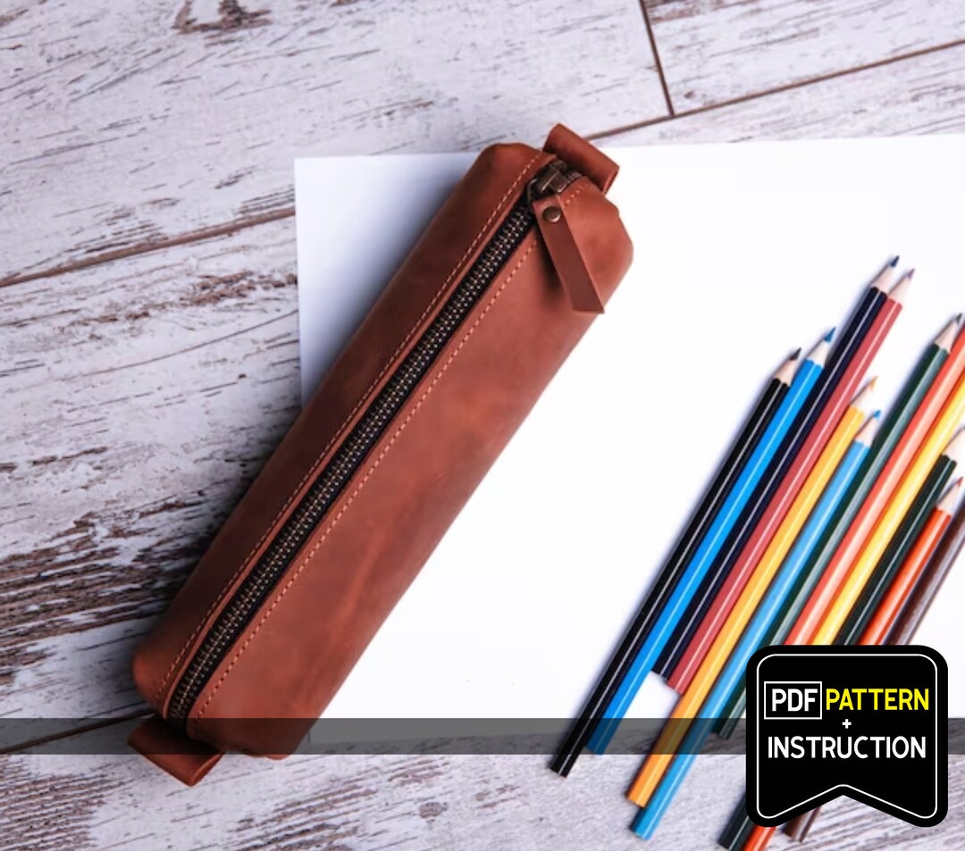 Pencil Case Pattern, Pencil Case Pdf, Leather Pencil Case Pdf, Leather ...