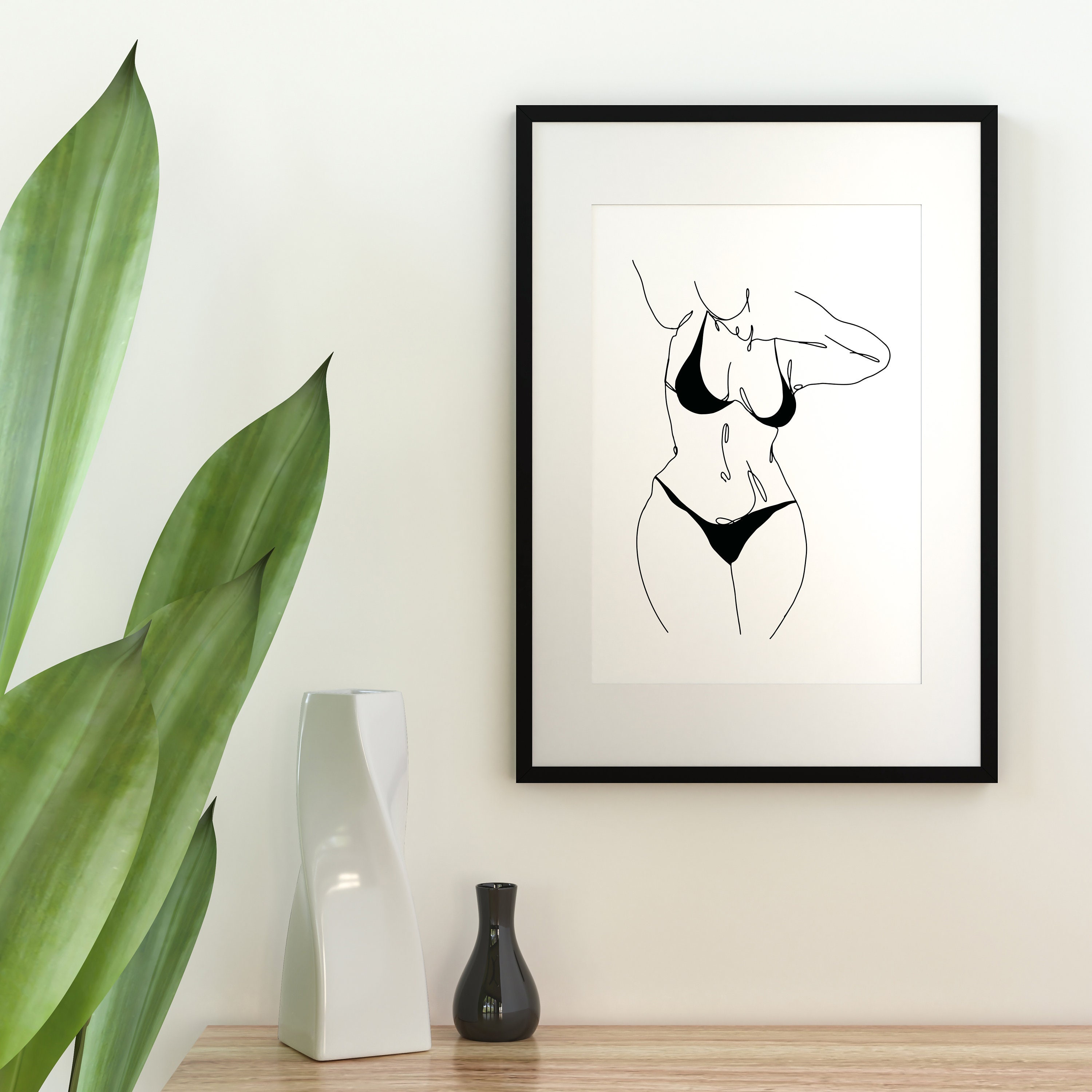 Curvy Woman Line Art Body Positive Line Art Female Body Line Etsy