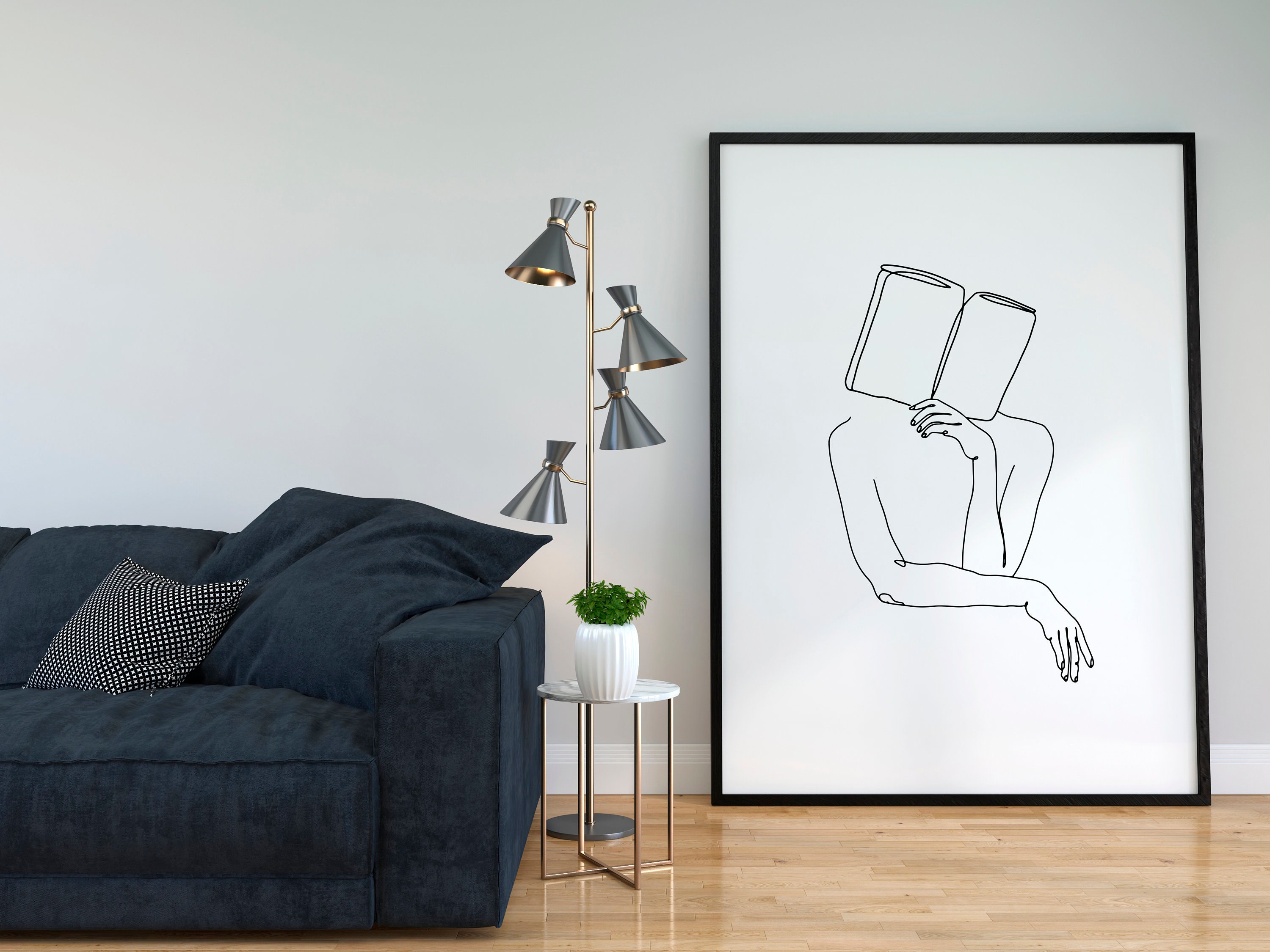 Reading Line Art Book Line Drawing Single Line Art Reading - Etsy