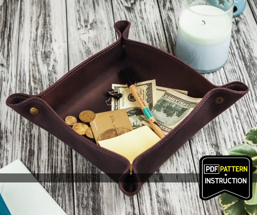 Money Tray Pattern, Leather Coin Tray Pattern, Valet Tray Pattern ...