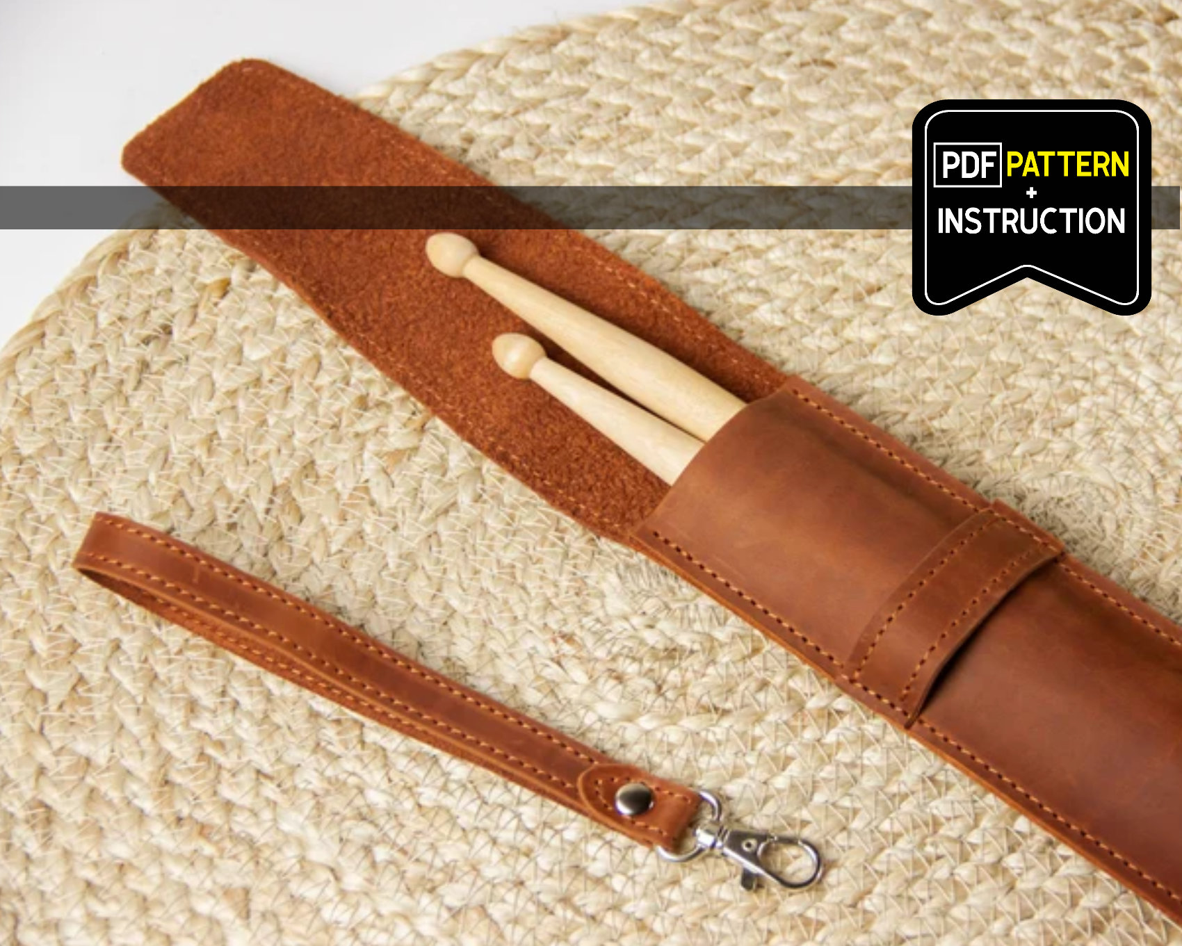 Drumstick Bag Pdf, Drumstick Bag Pattern, Leather Drumstick Bag Pdf ...