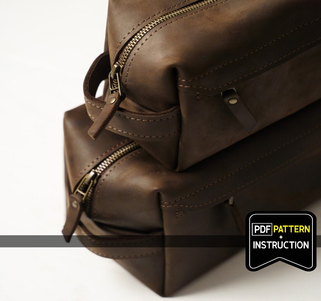 Doop Kit Leather Pattern, Doop Kit Leather Pdf, Cosmetic Bag Pattern ...