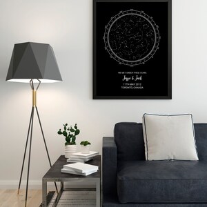 Custom Star Map by Date, Star Map Personalized Wedding, Custom Star Map ...