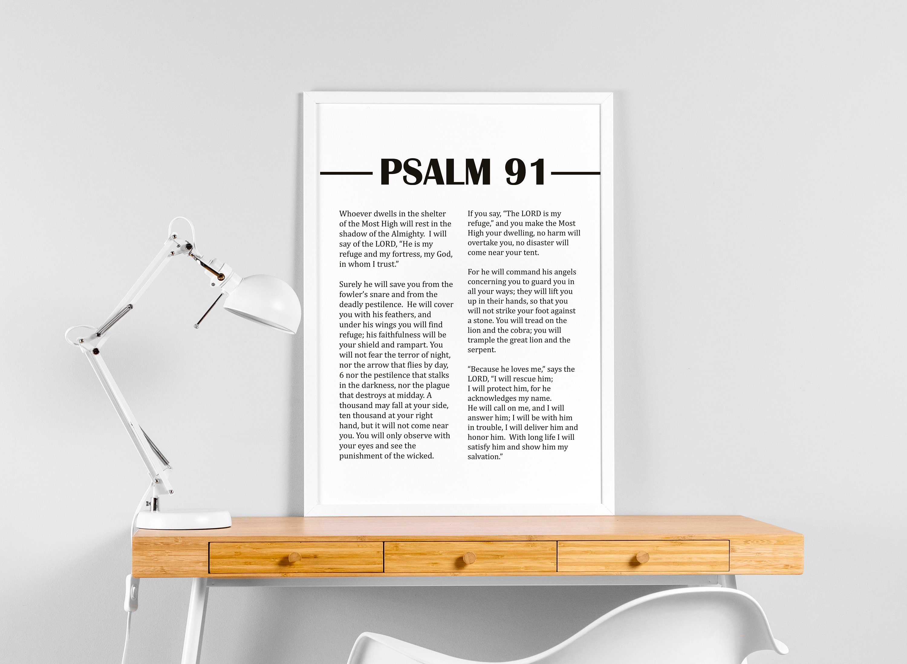 Psalm 91 Wall Art Psalm 91 Print Psalm 91 Digital (Instant Download) - Etsy