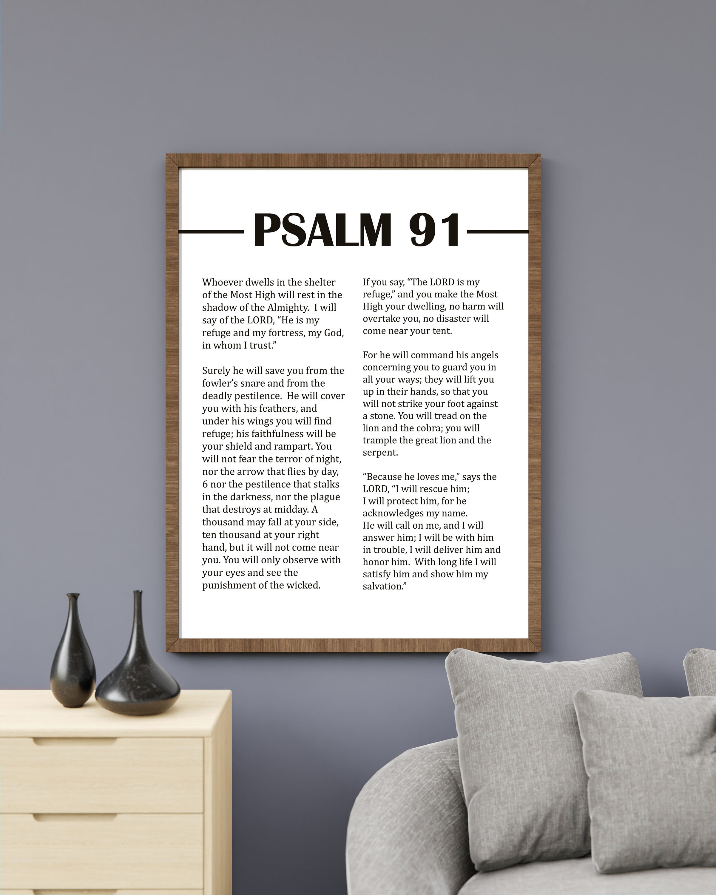 Psalm 91 Wall Art Psalm 91 Print Psalm 91 Digital (Instant Download) - Etsy