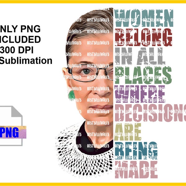 Ruth Bader Ginsburg Clipart - Etsy