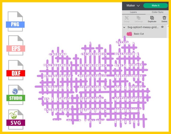 Instant Download Messy Grid Background SVG Cricut Silhouette - Etsy