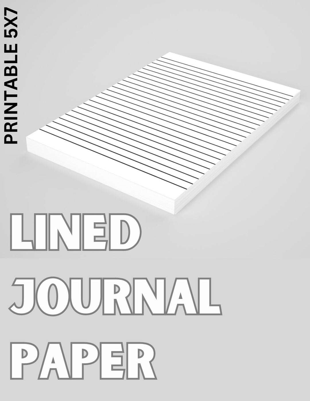 Lined Journal Paper Printable 5x7 - Etsy
