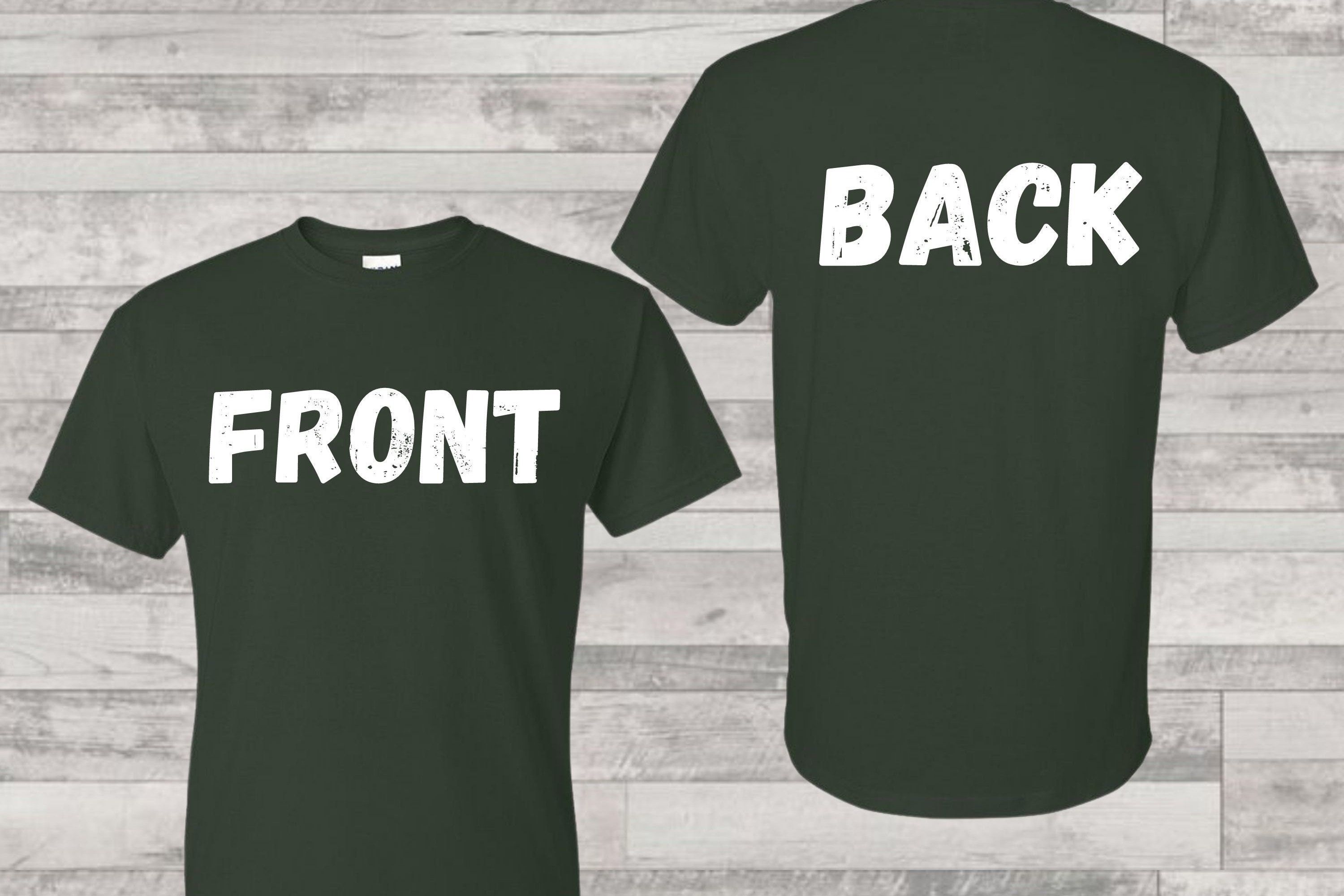 Green T Shirt Back Template