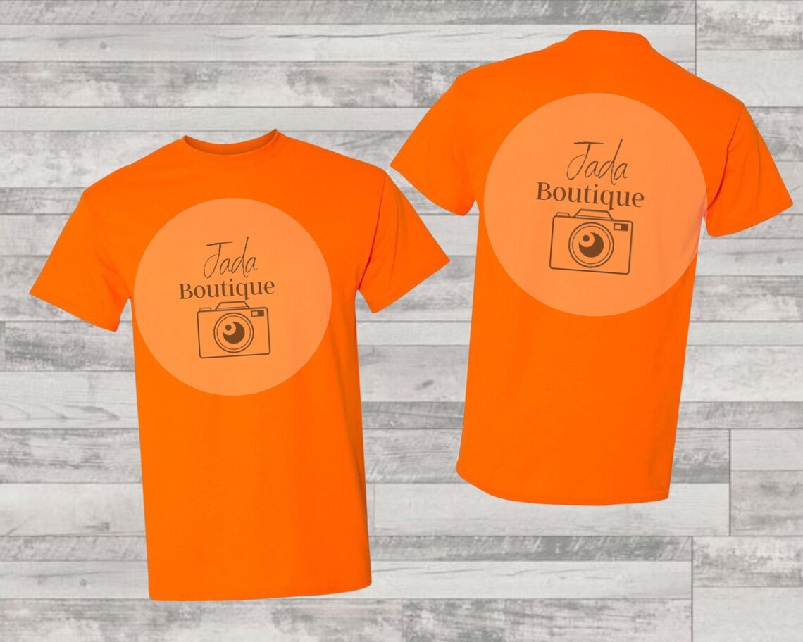 Front and Back Orange T-shirt Mockup, Orange T-shirt Mockup, Digital ...