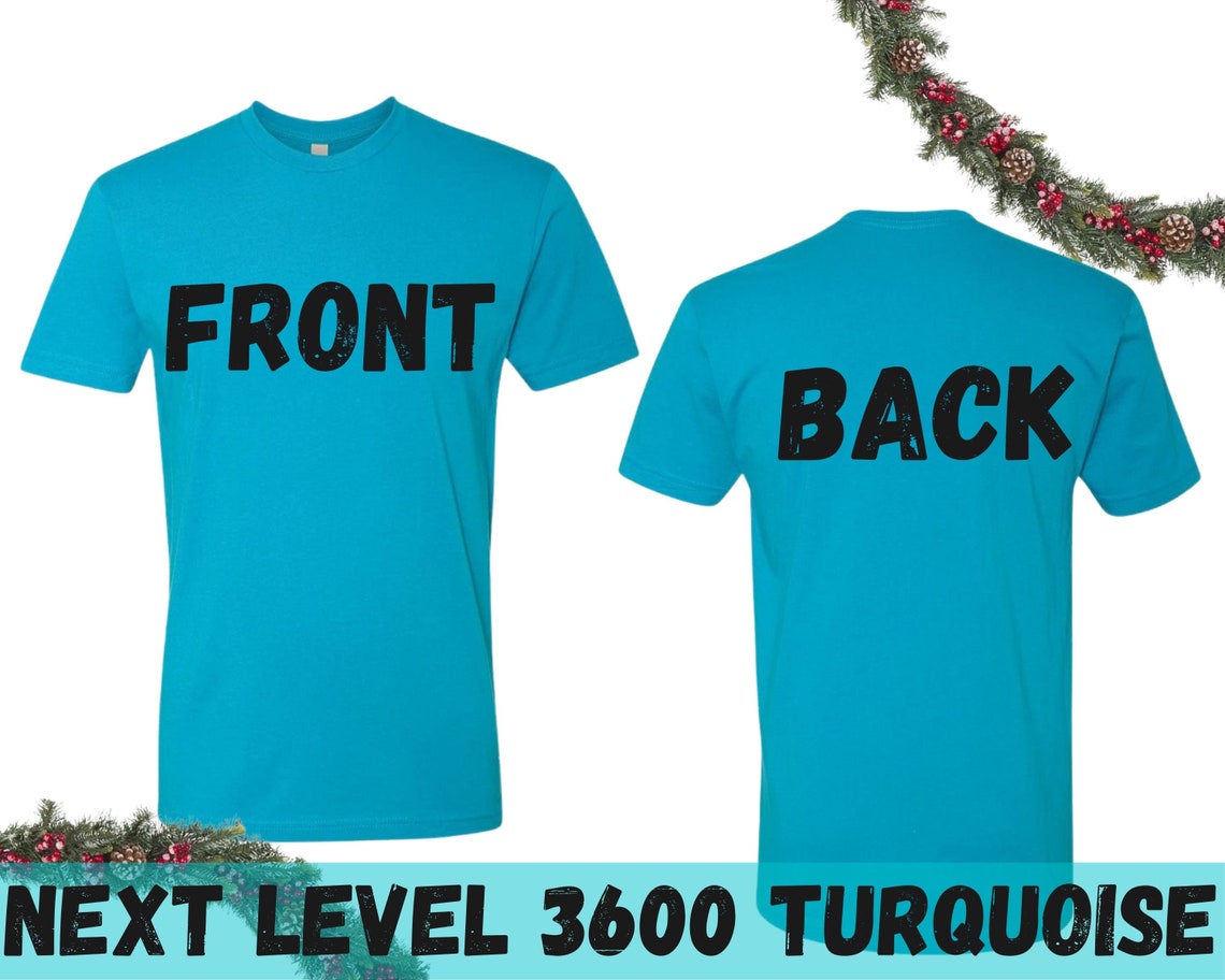 Front and Back Next Level 3600 Mockup Bundle White | Etsy