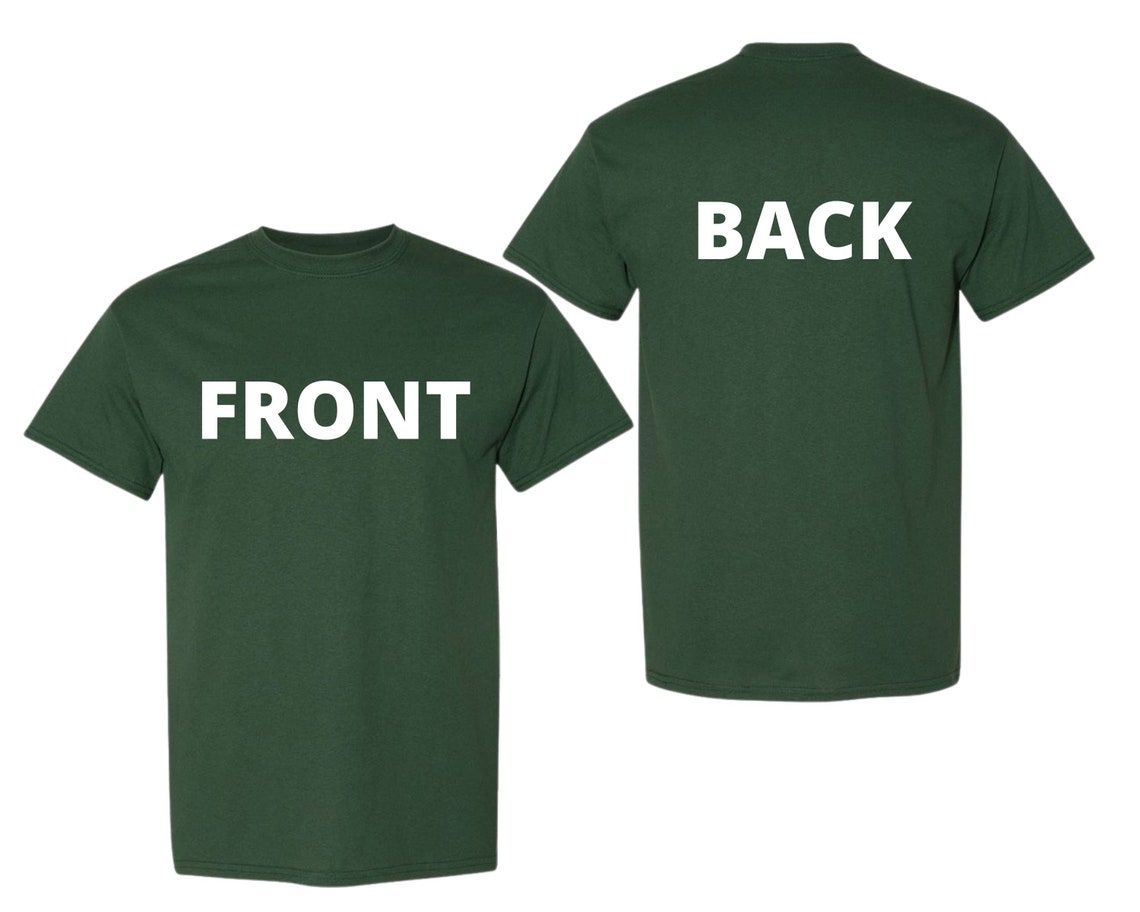 Front and Back Unisex Heavy Cotton Tee Mockup Bundle White - Etsy