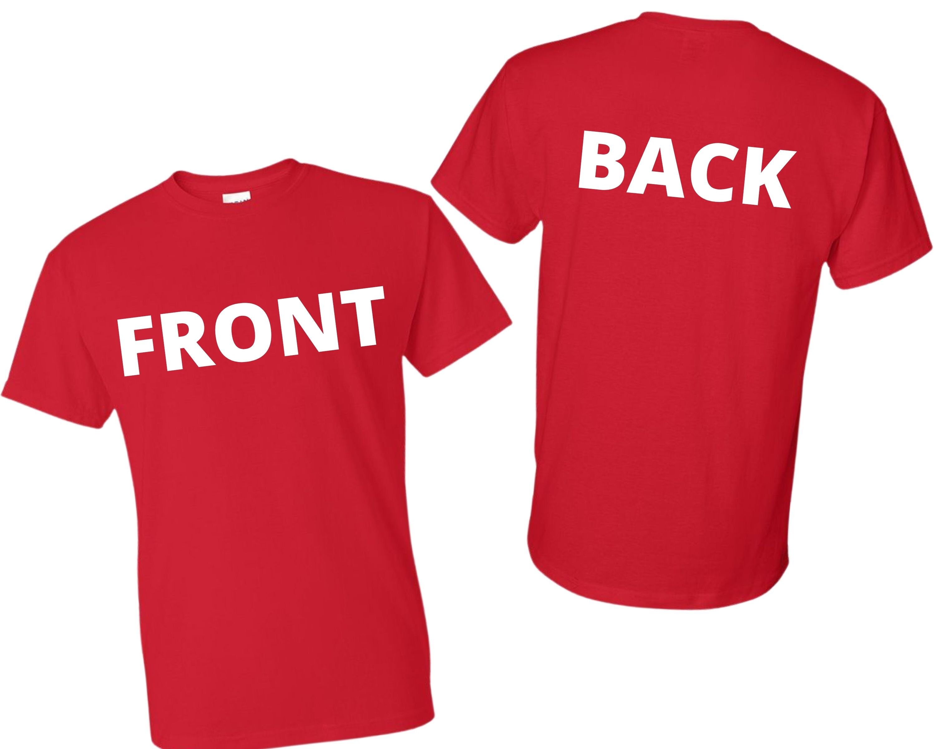 Front and Back Unisex Heavy Cotton Tee Mockup Bundle, White Background ...