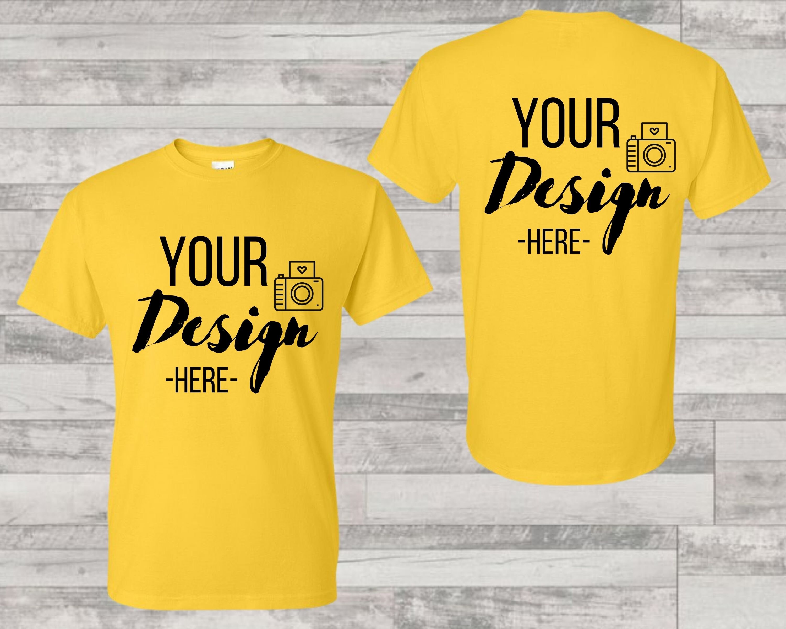 Front and Back Daisy T-shirt Mockup, Daisy T-shirt Mock Up, Digital ...