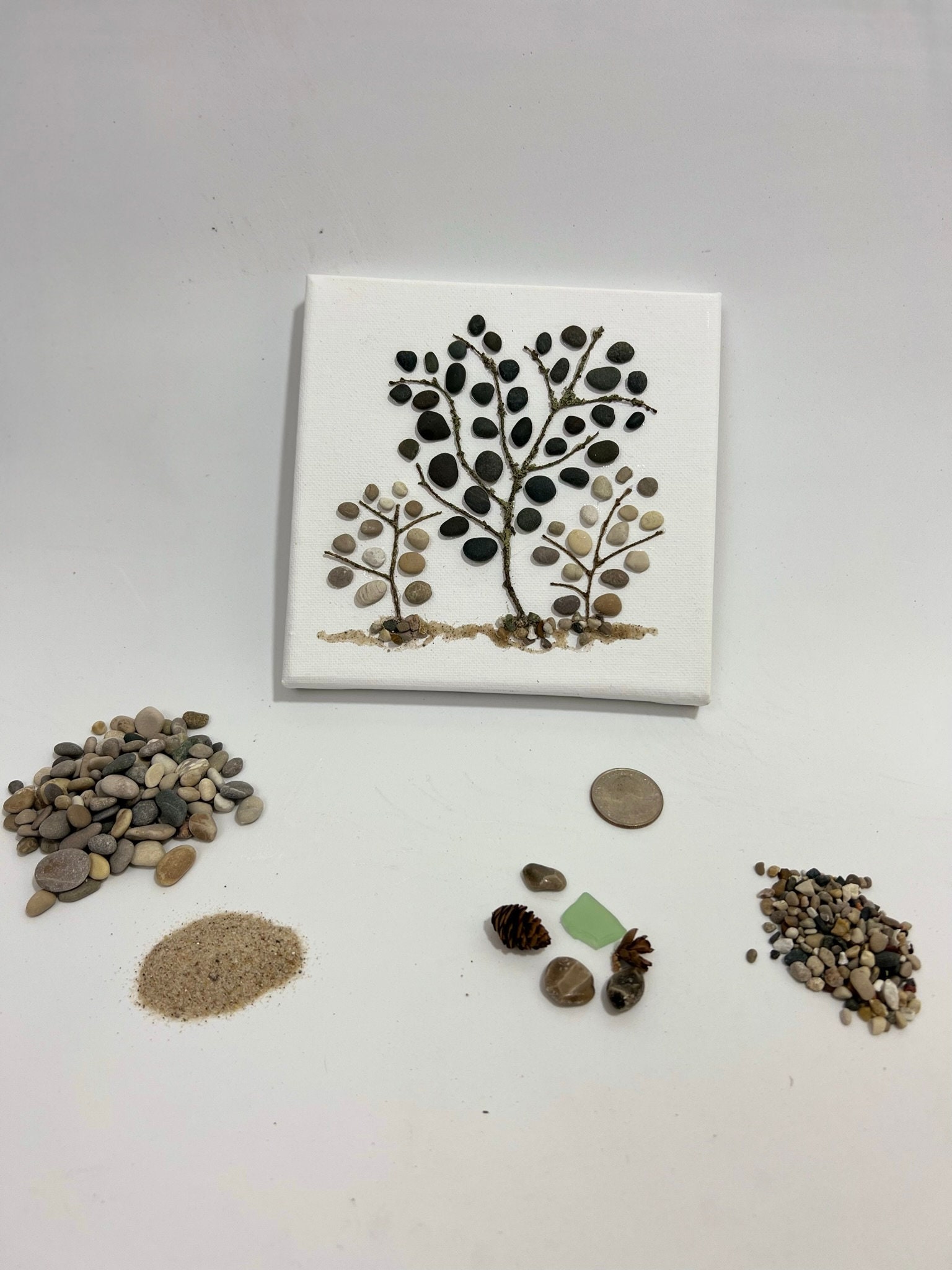 Stone Art Tree Kit-diy Holiday Gift Rock Art Quick and - Etsy