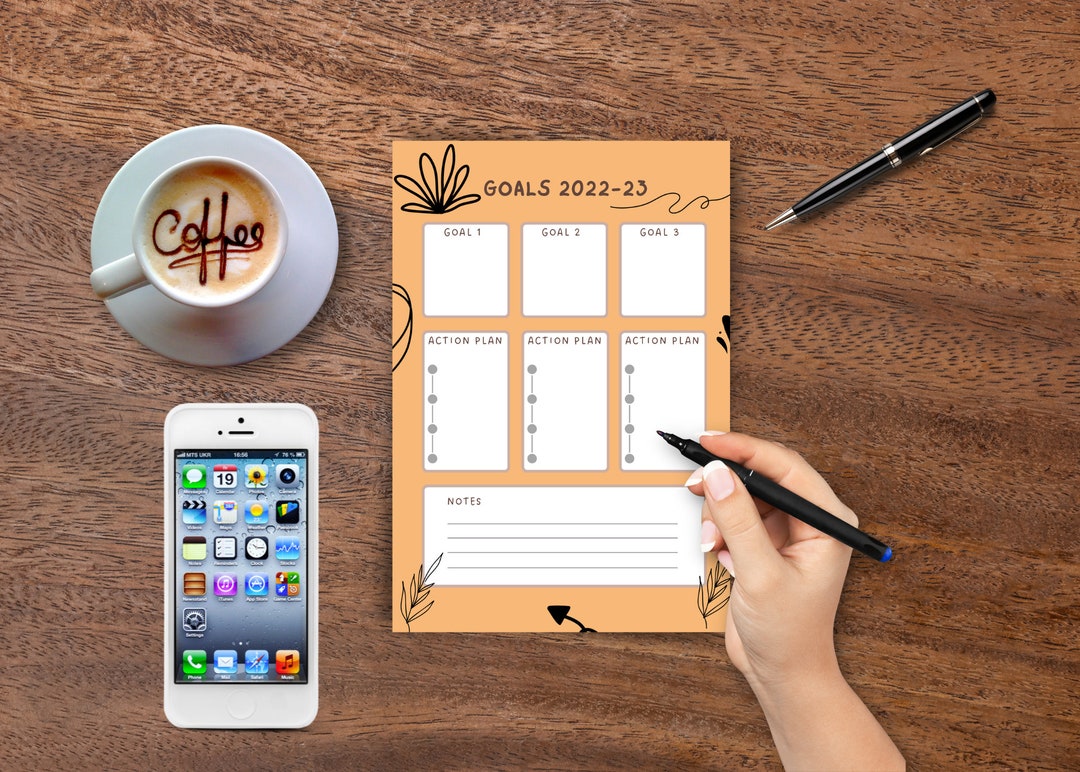 Orange Crush: Digital Printable Planner With Customizable Templates and ...