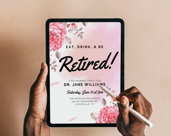 Editable Surprise Retirement Invitation Black Gold Printable - Etsy