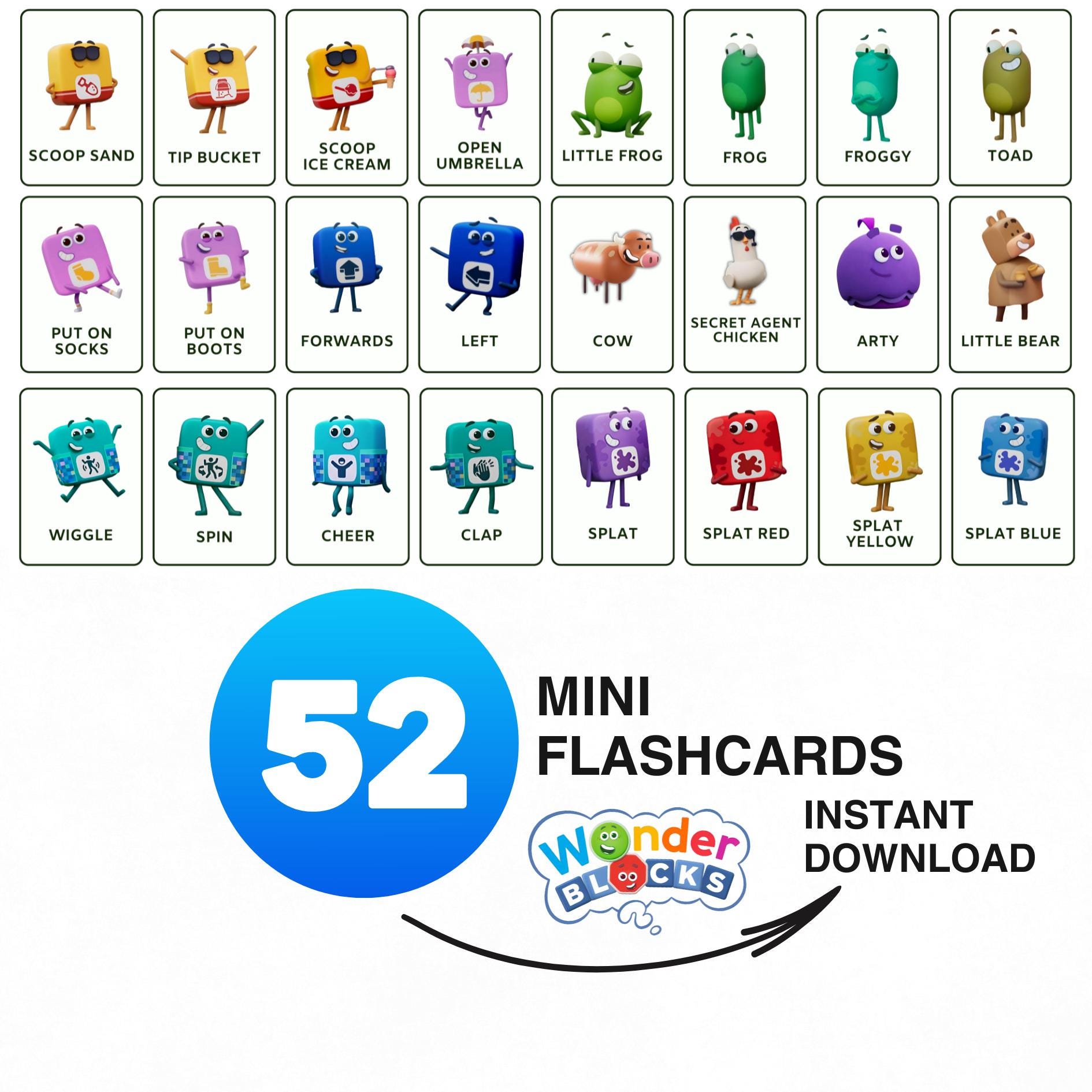 Wonderblocks Mini Flashcards | Learning Blocks | Wonder Magic | 52 ...