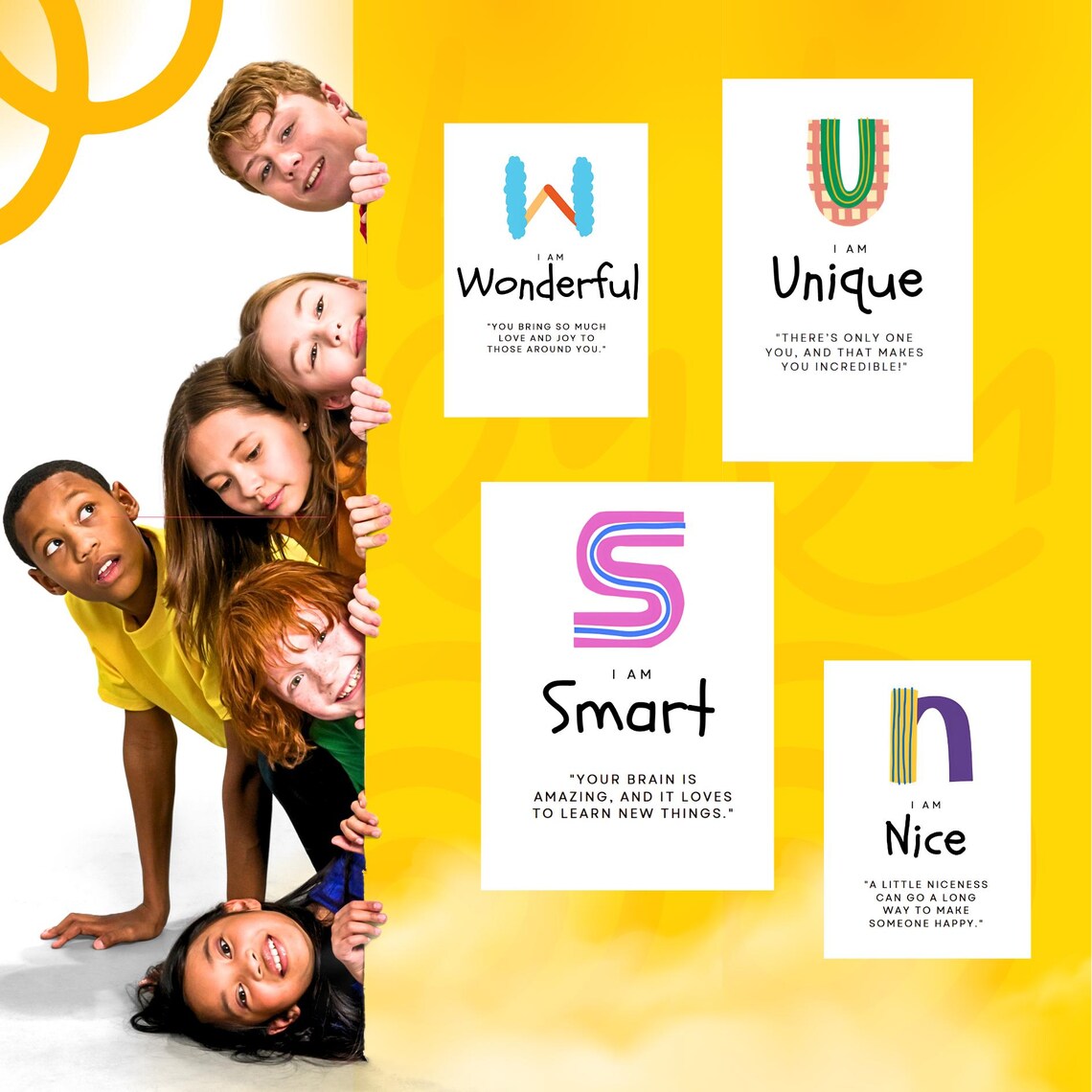 ABC Affirmation Cards for Kids | Positive Affirmations Toddlers | Daily ...