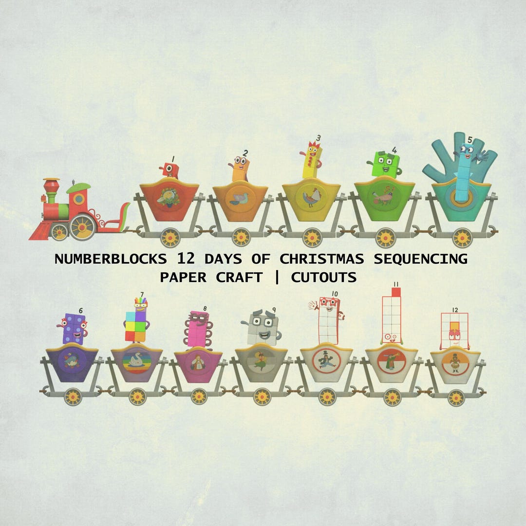 Numberblocks 12 Days of Christmas Activity: Printable Math Game (PDF ...