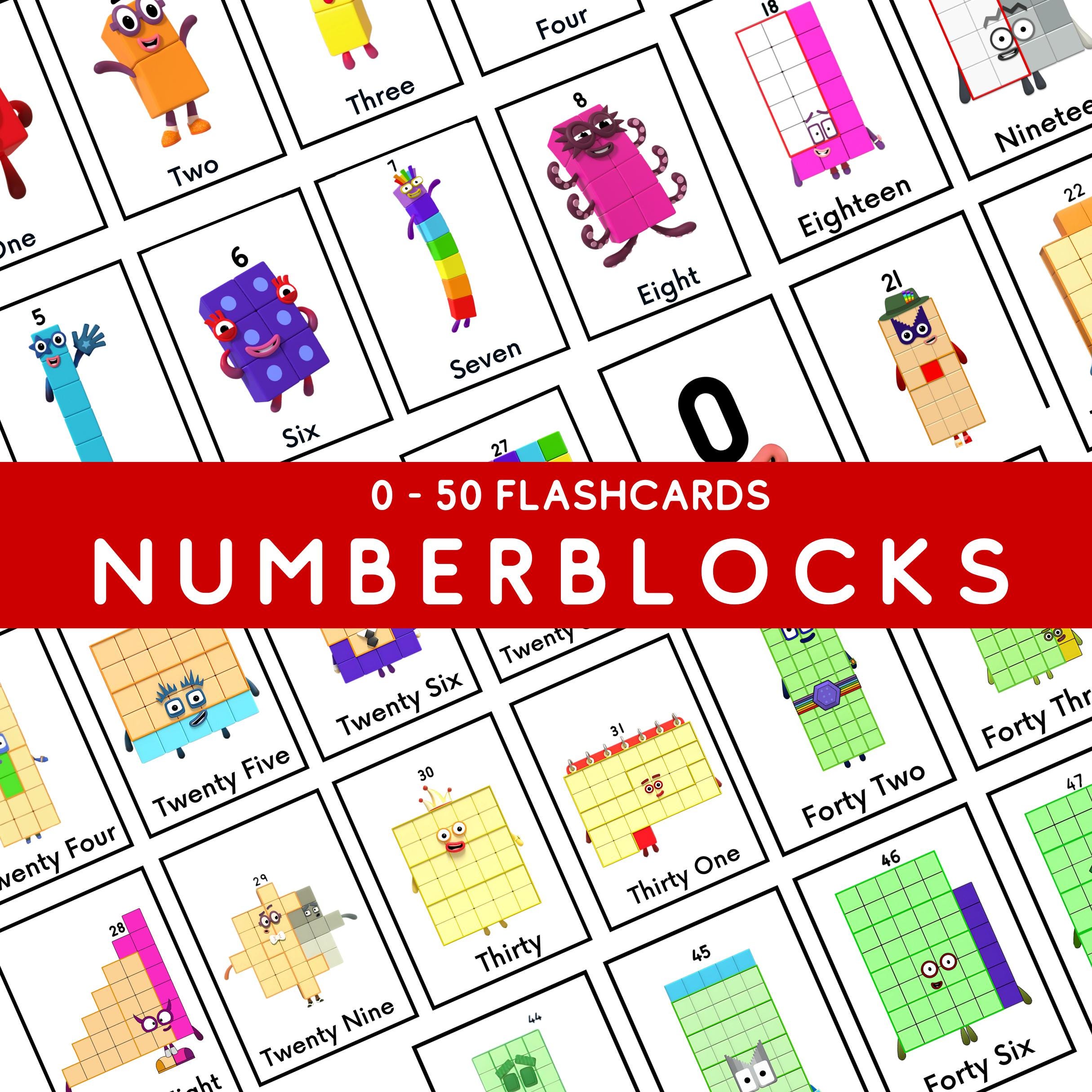 Numberblocks 0-50 Mini Flashcards | Educational Number Flashcards ...