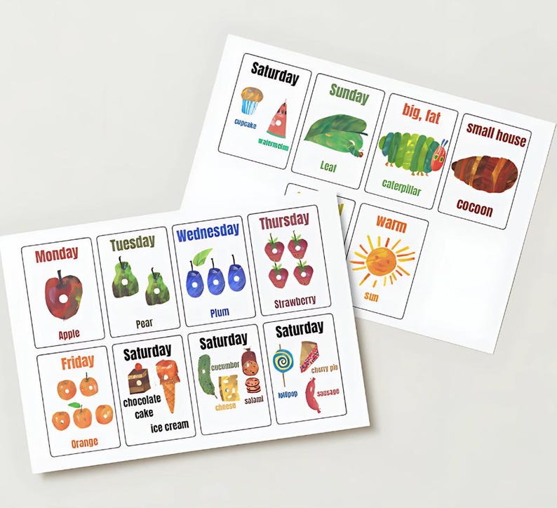 The Very Hungry Caterpillar Busy Book: Flashcards, Poster, Tracing (PDF ...