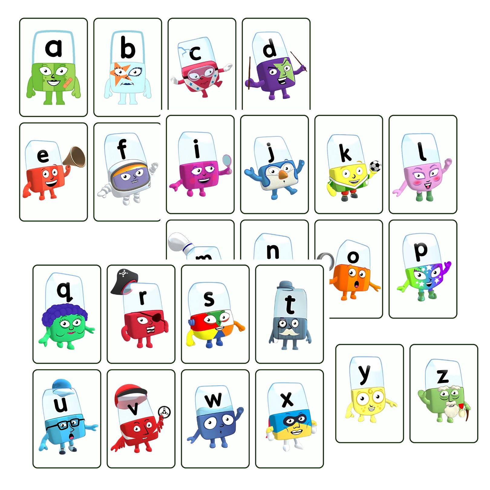 Alphablocks Numberblocks Colourblocks Mini Flashcards | Preschool Pre-k ...