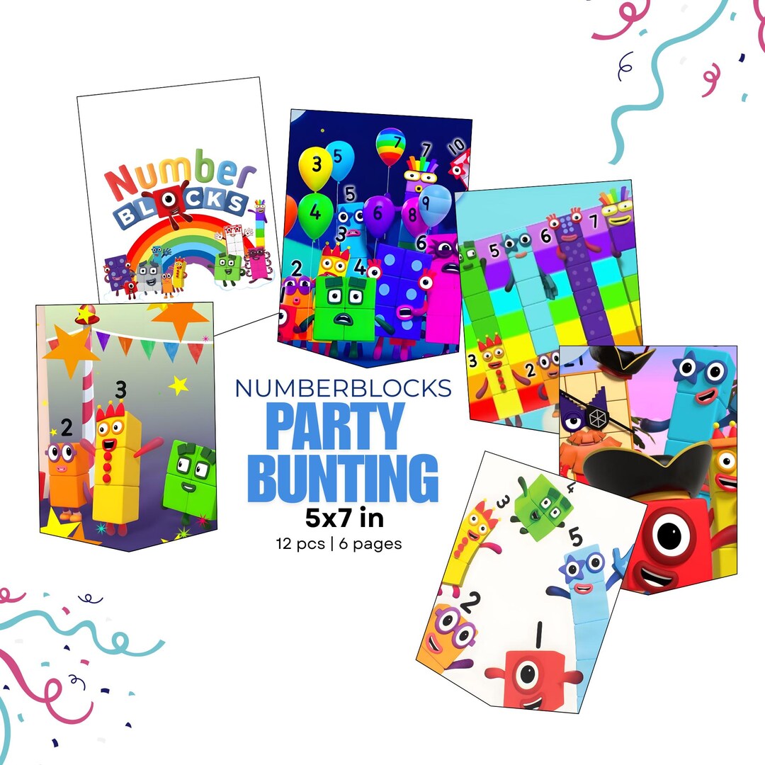 Numberblocks Party Banner | Printable Birthday Classroom Decor (digital ...
