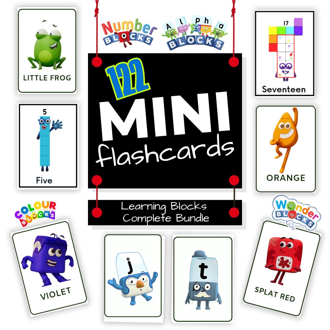Learning Blocks Mini Flashcards Complete Bundle | Alphablocks ...