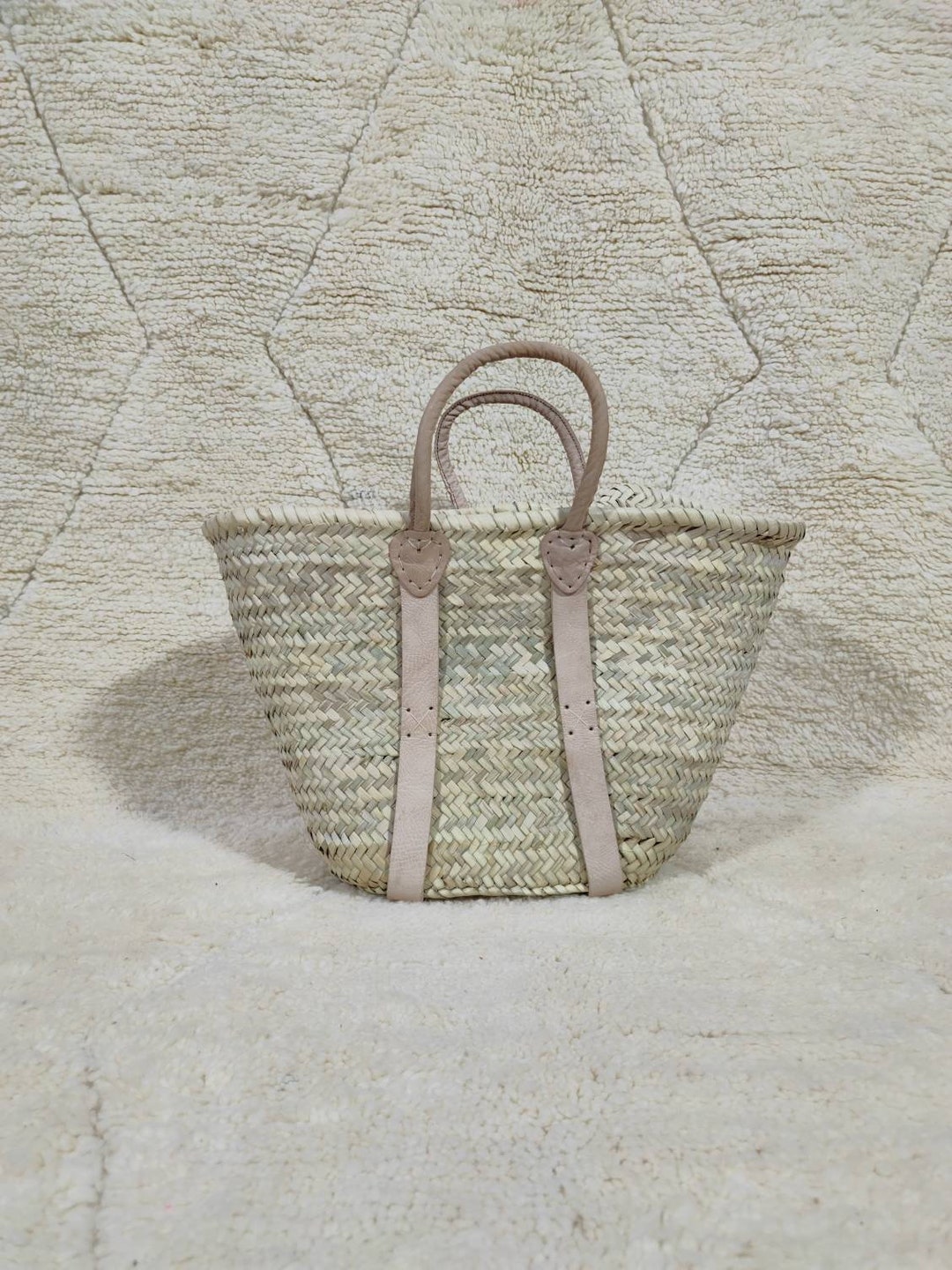 Morocca Market Bag , Straw Beach Bag , Panier En Paille Marocain Fait ...