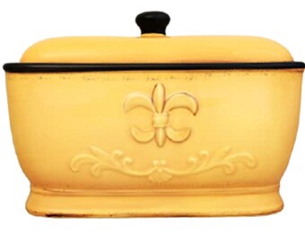 Yellow Bread Box | Etsy