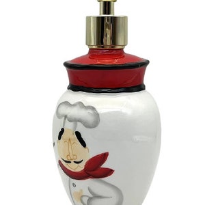 Hand Painted Chef Kitchen Soap Dispenser - Etsy