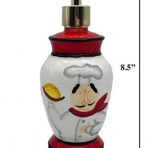 Hand Painted Chef Kitchen Soap Dispenser - Etsy