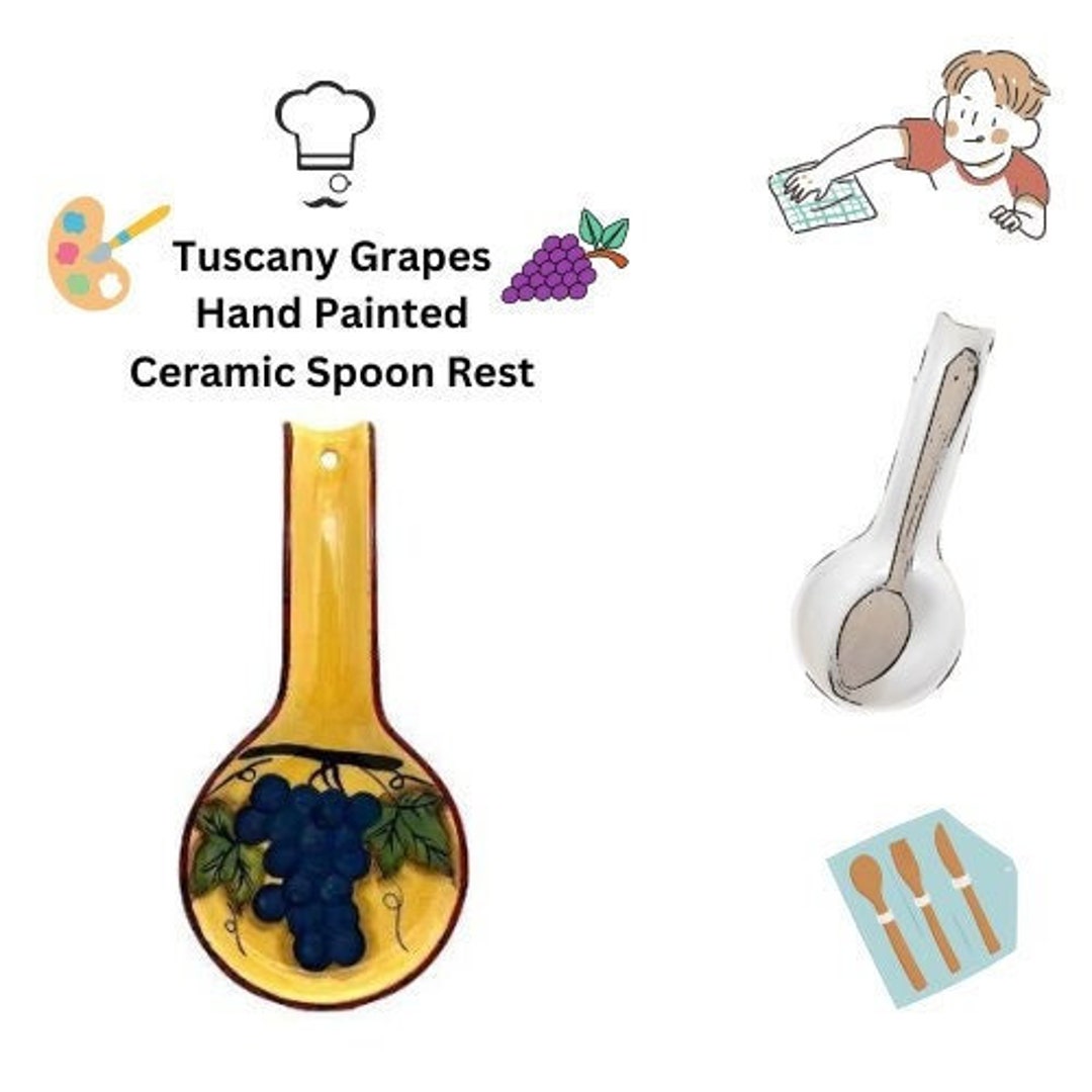 Sonoma Grape Ceramic Spoon Rest - Etsy