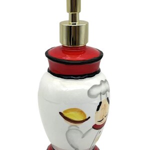 Hand Painted Chef Kitchen Soap Dispenser - Etsy