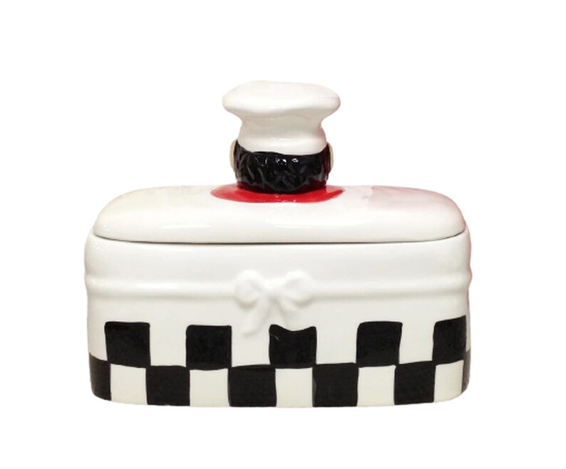 Ceramic Bread Box Canister / Hand Painted Hand Made Kitchen - Etsy