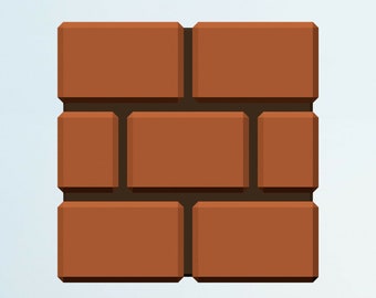 POW Block Super Mario Wall Sticker Decal Bedroom Vinyl Kids | Etsy