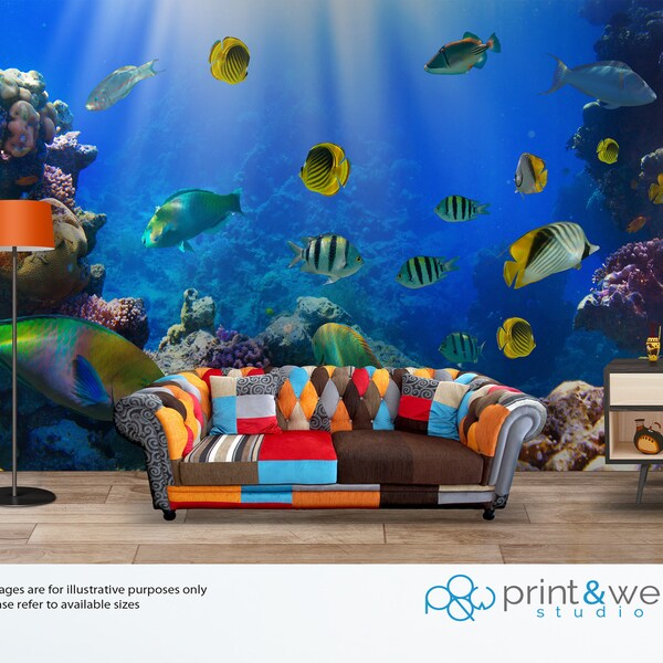 Underwater Kids Wallpaper - Etsy