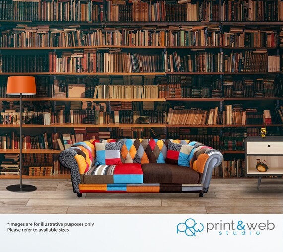 Library Book Wallpaper Mural