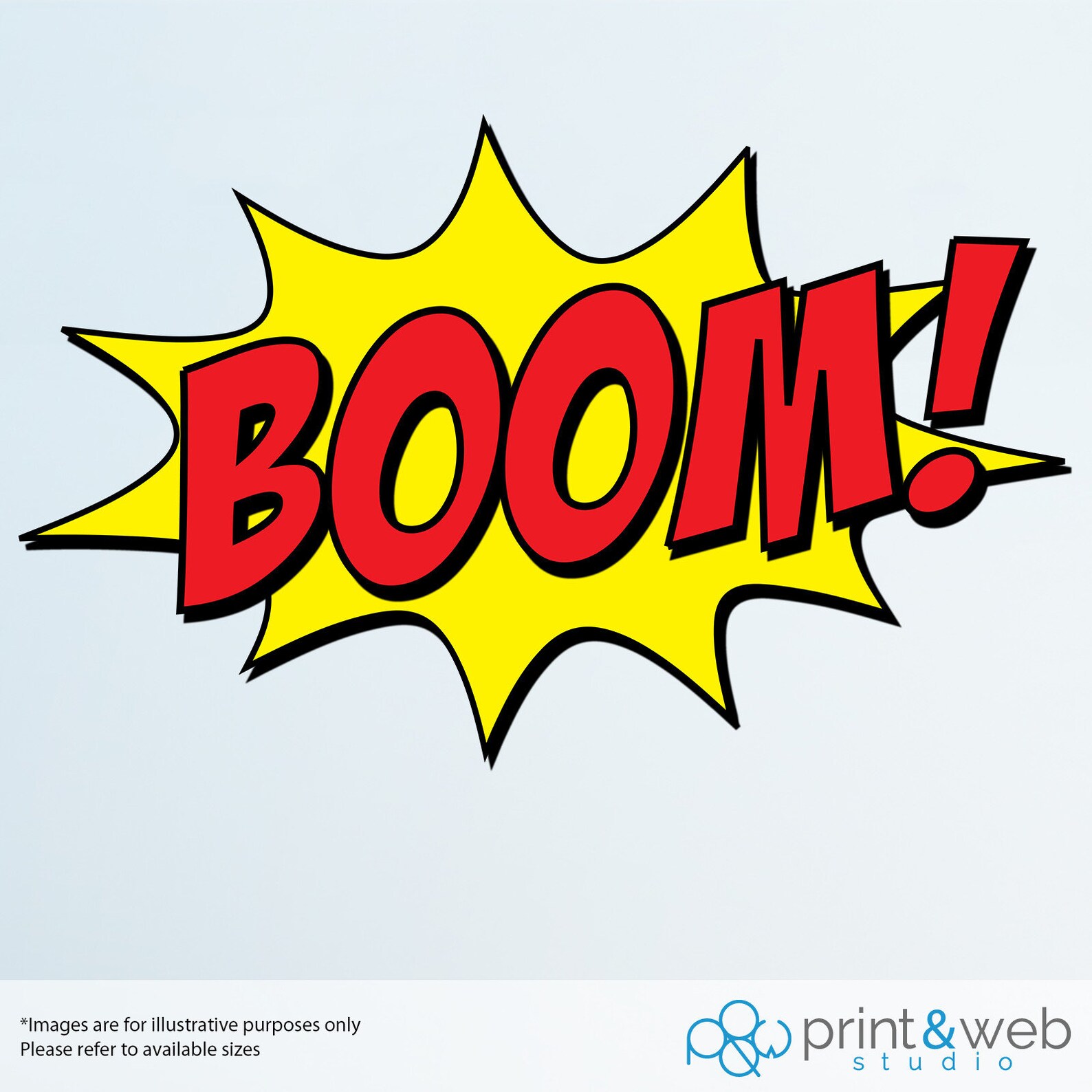 Comic Effect Boom Wall Sticker Decal Bedroom Vinyl Kids Pop - Etsy UK