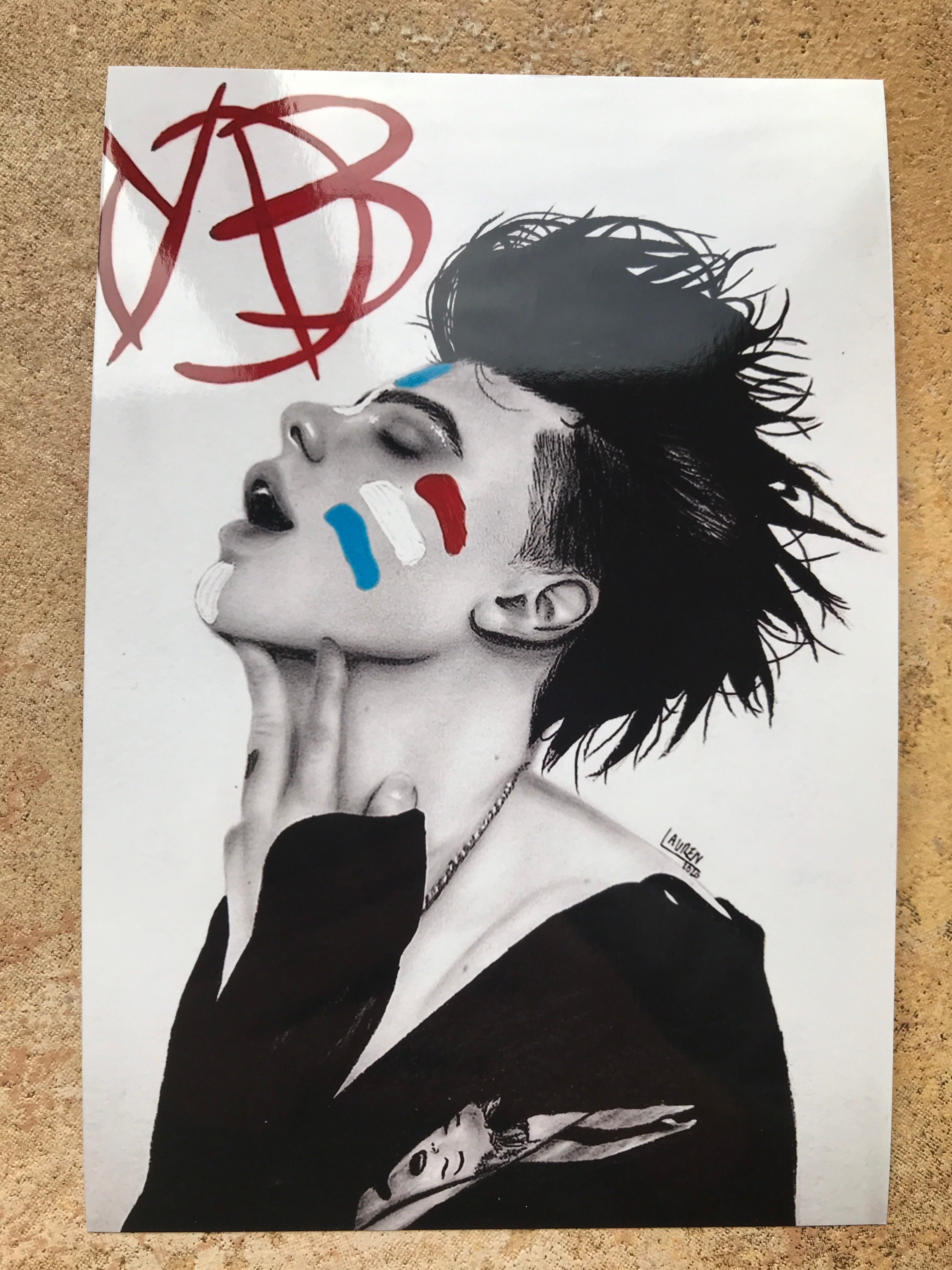 Yungblud loner art print signed by artist | Etsy