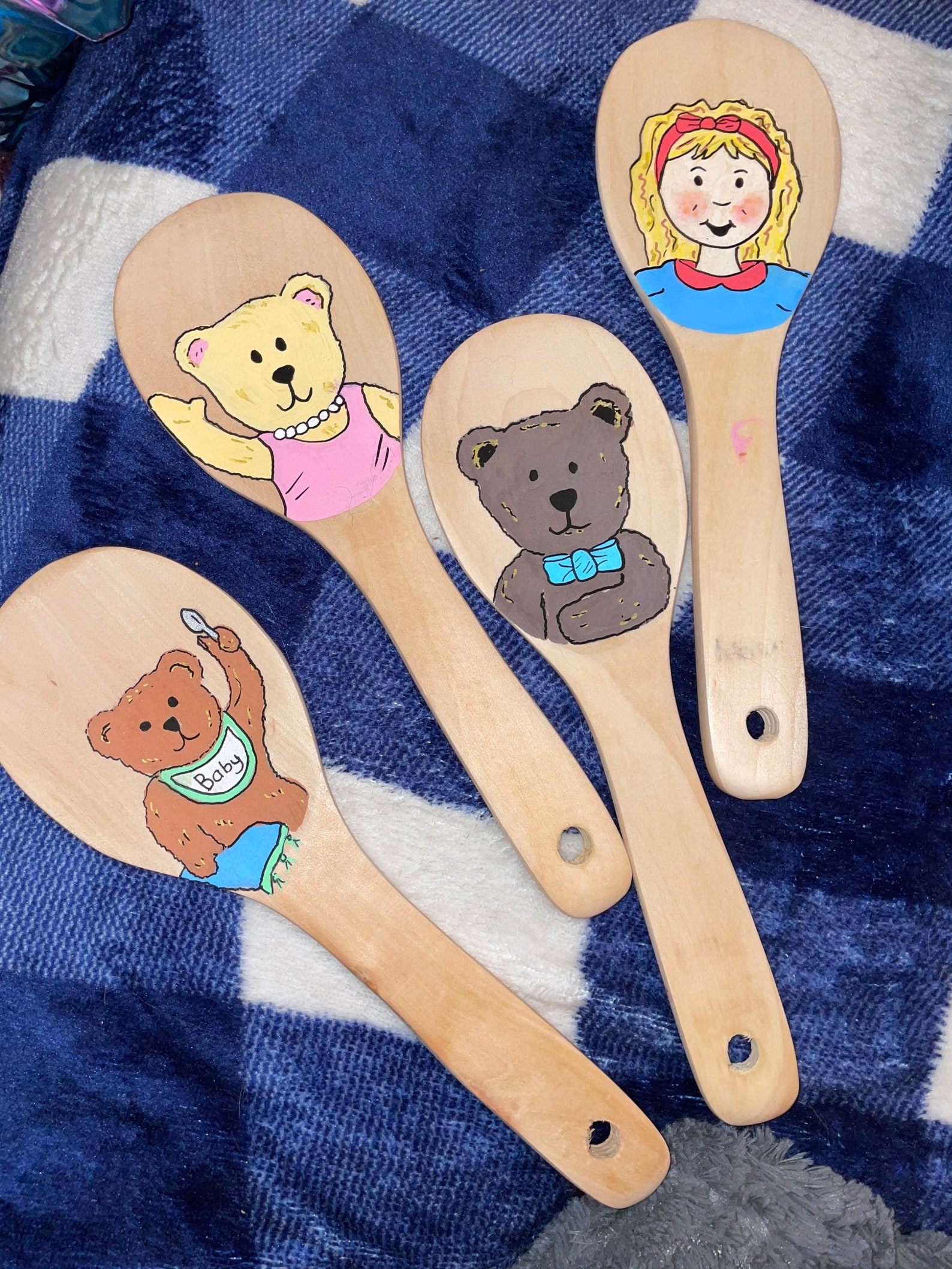 Goldilocks And The Three Bears Story Spoons Etsy goldilocks-and-the-three-bears-story-spoons-etsy