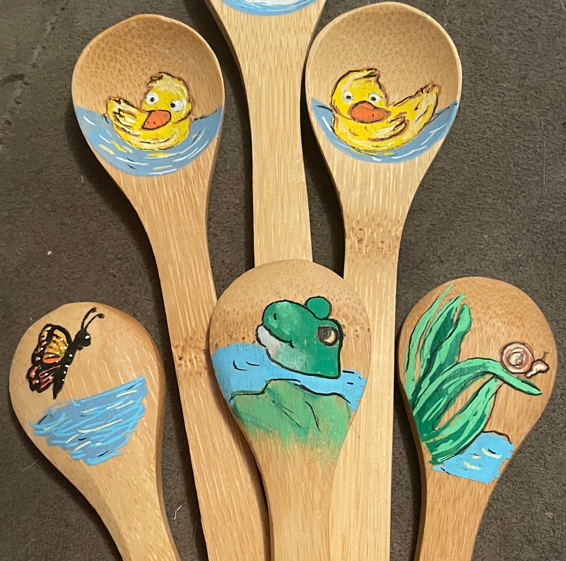 5 Little Ducks Singing Spoons - Etsy UK