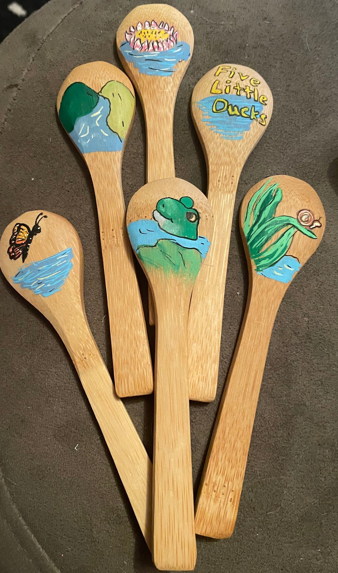 5 Little Ducks Singing Spoons - Etsy UK