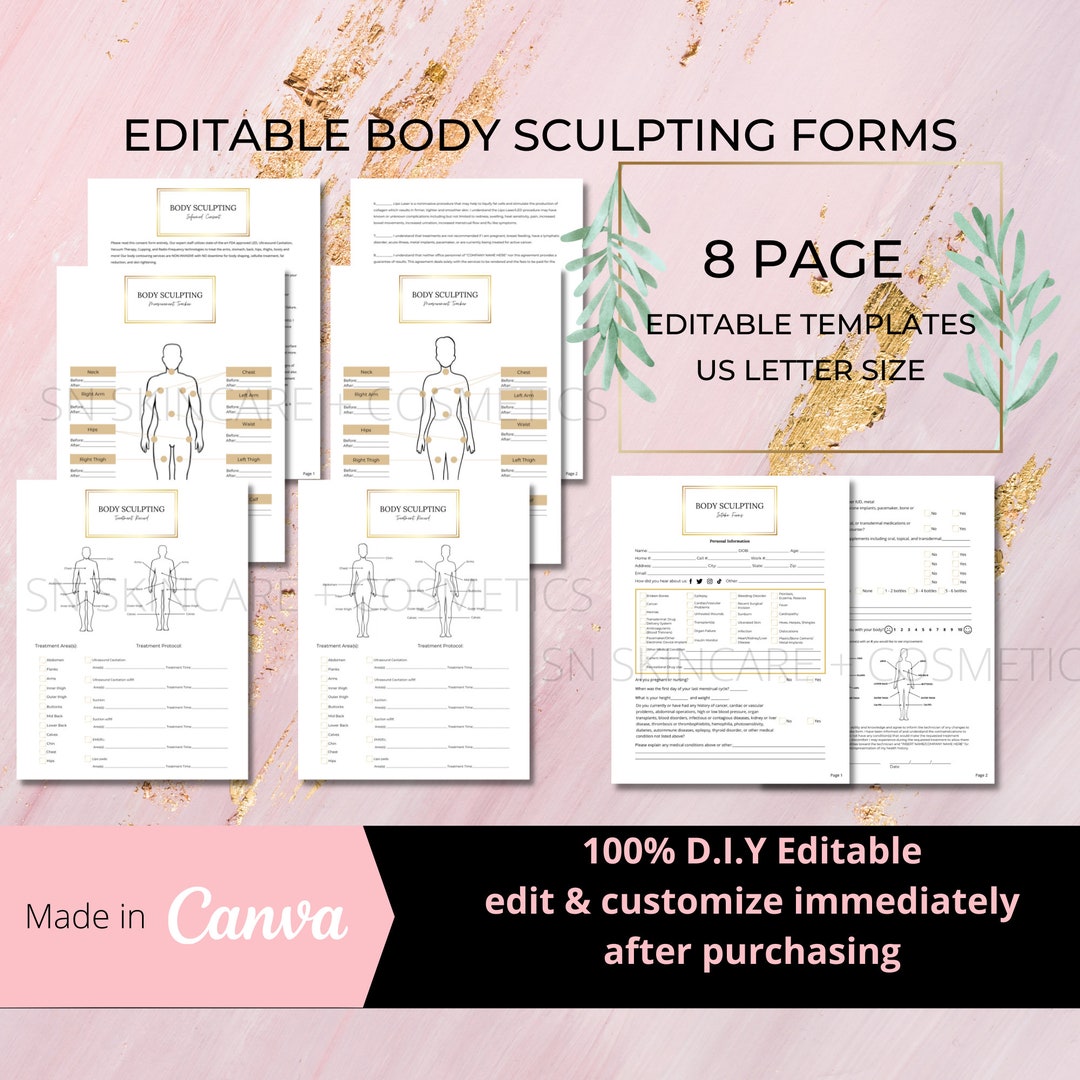 Body Sculpting Business Forms, Ultrasound Cavitation, Lipo Laser, Wood ...