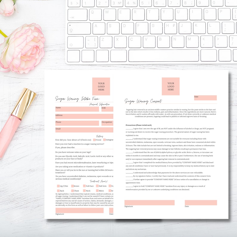 Sugaring Consent Forms I Consultation/intake Consent | Etsy