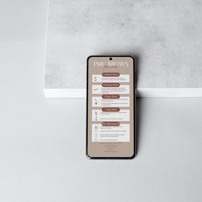 PMU Brows Aftercare PMU Brows Pre-care Permanent Makeup - Etsy