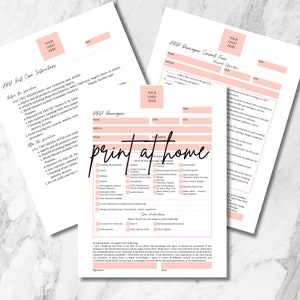 PRP Dermapen Intake Consent Aftercare Form I DIY Editable Printable ...